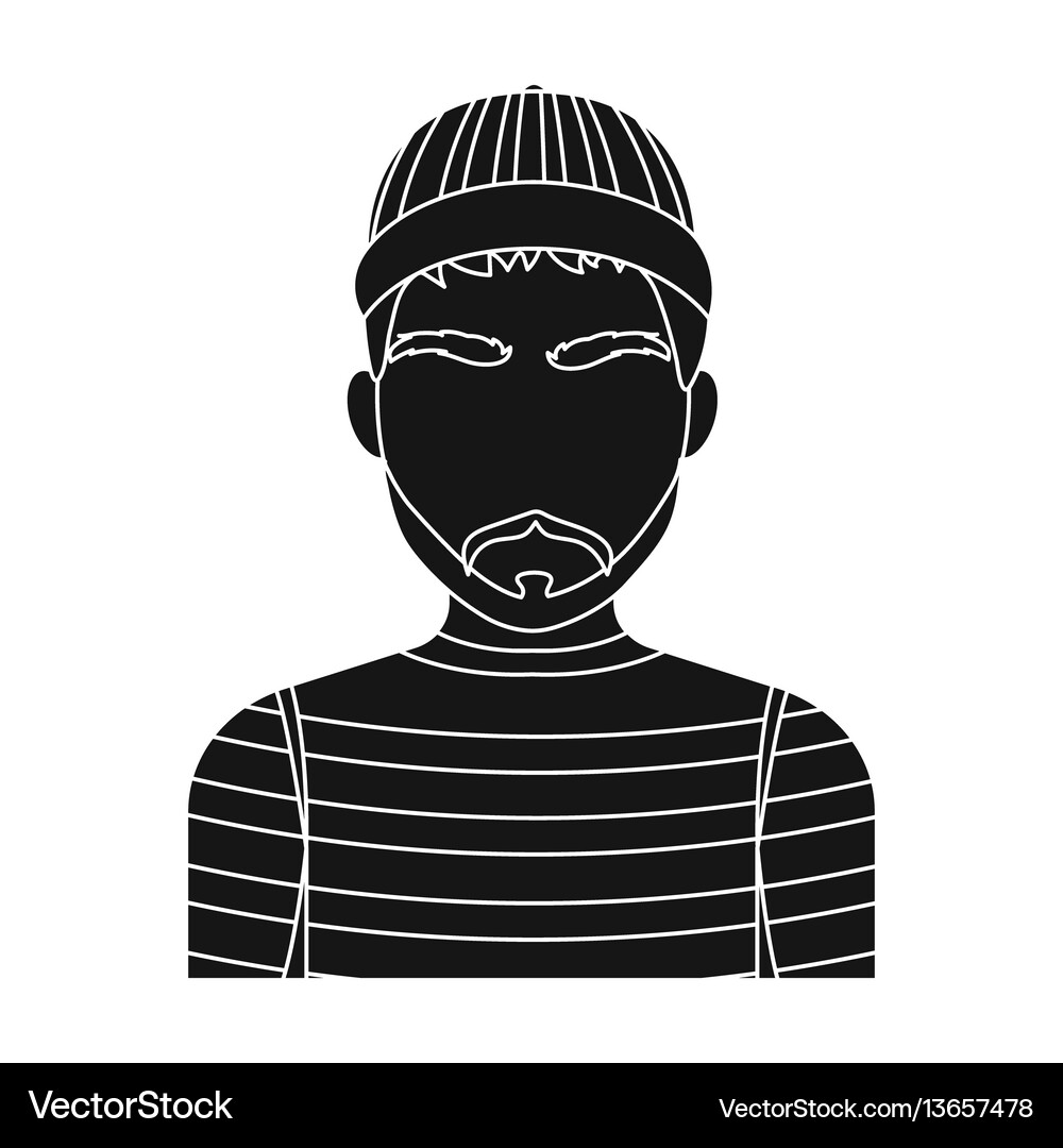Prisoner in the prison robe the offender Vector Image