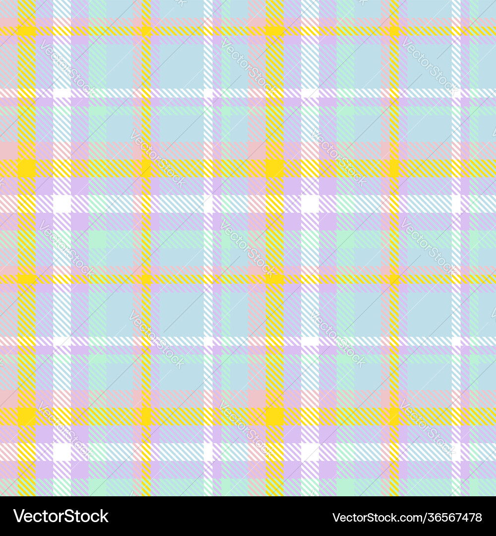 Rainbow pastel plaid textured seamless pattern Vector Image