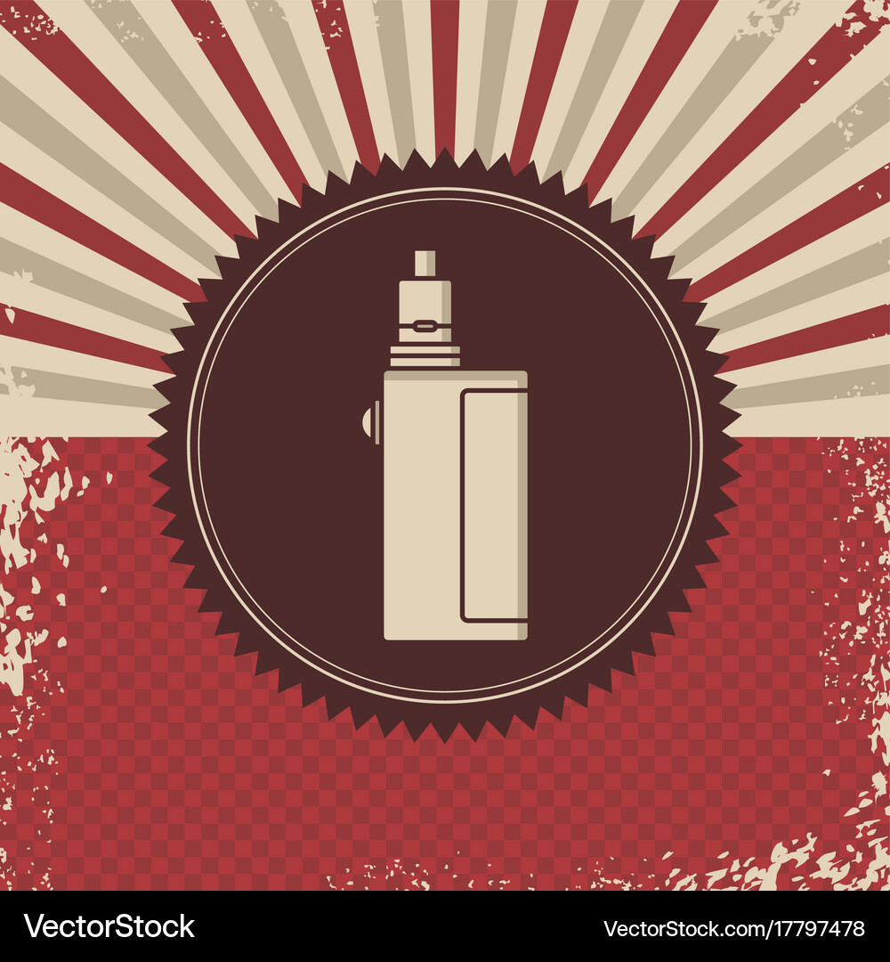 Retro vaporizer electric cigarette vapor mod Vector Image