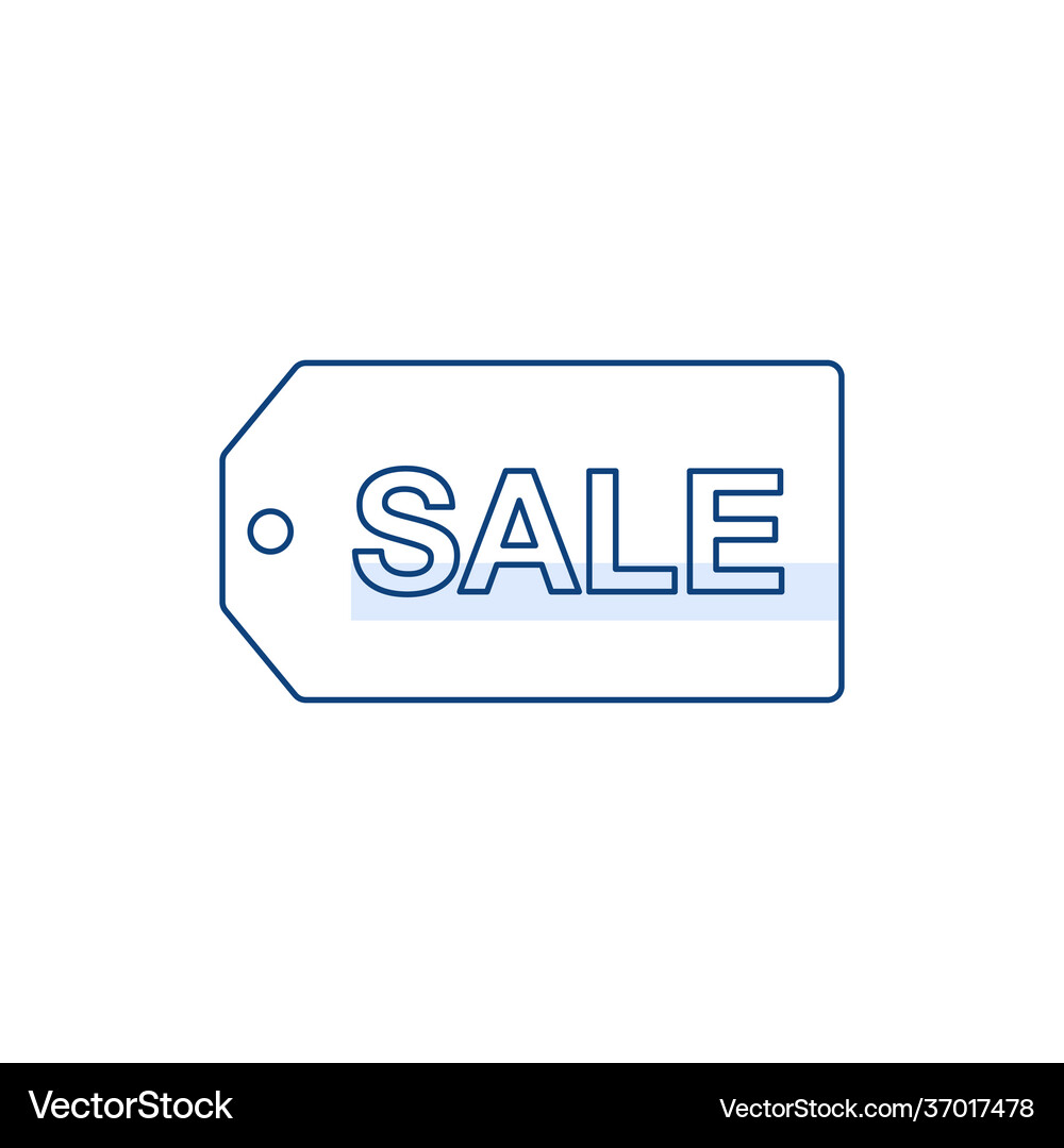 Sale icon isolated on white background flat Vector Image