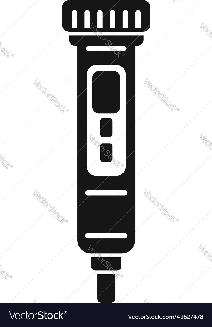 Screen ph meter icon simple sensor device Vector Image