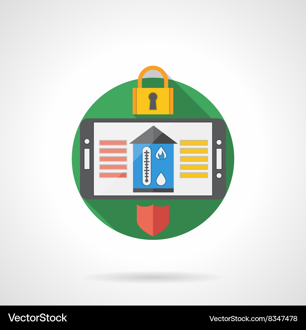 Smart home concept detailed color icon Royalty Free Vector