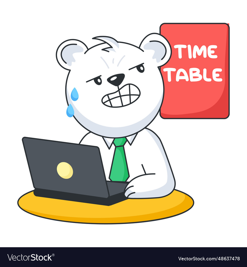 Work timetable Royalty Free Vector Image - VectorStock