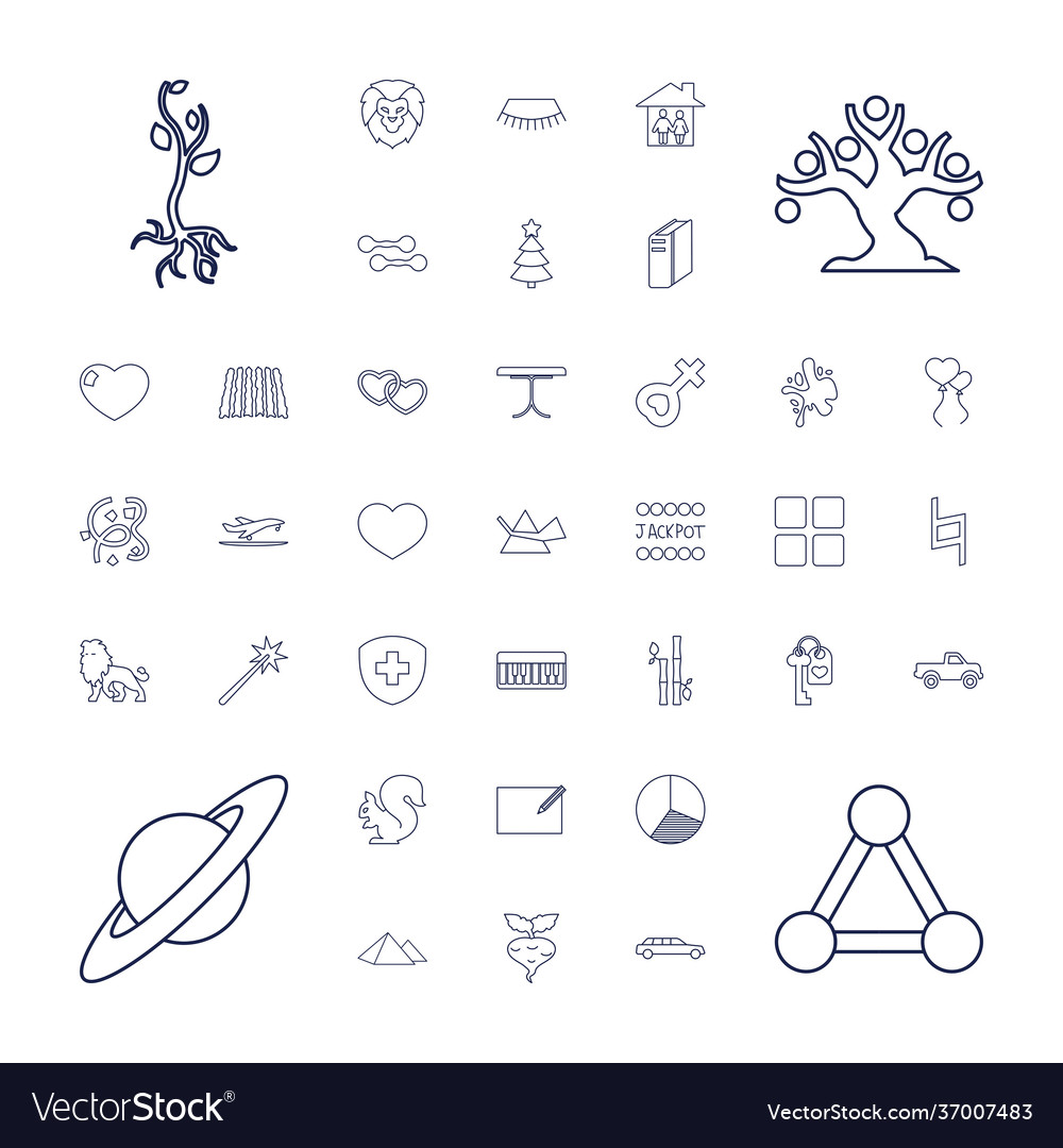 37 abstract icons Royalty Free Vector Image - VectorStock