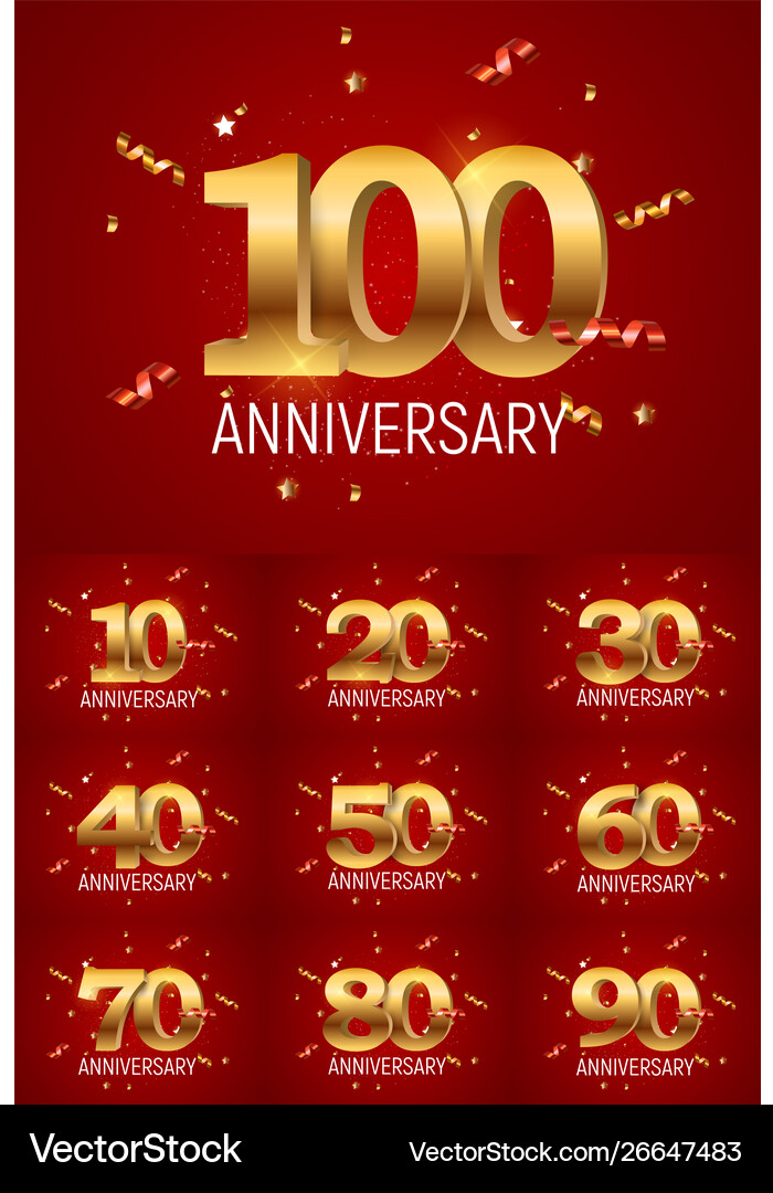 Anniversary Celebration Set - Numbers & Awards