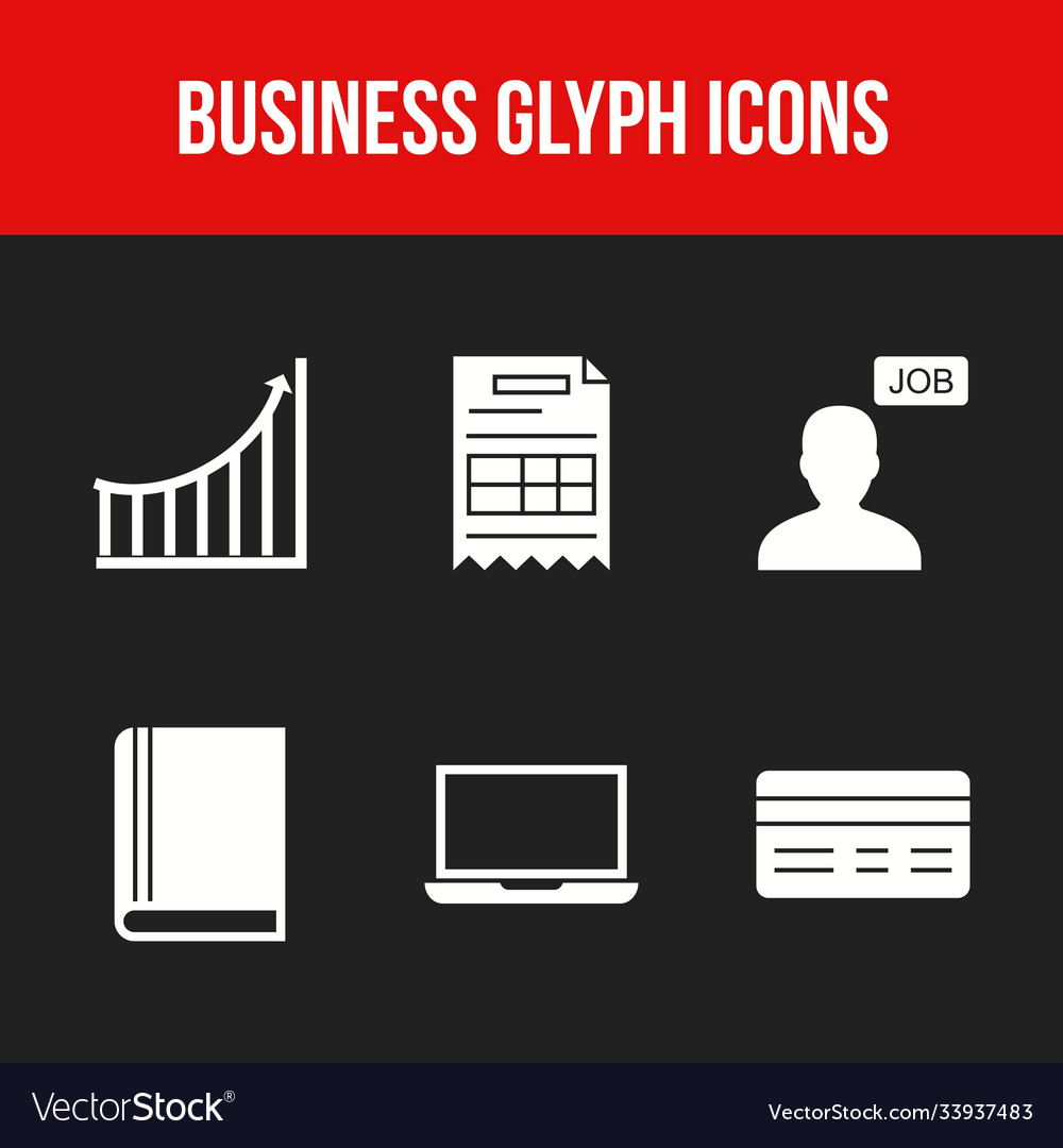 Beautiful 6 icons pack business Royalty Free Vector Image