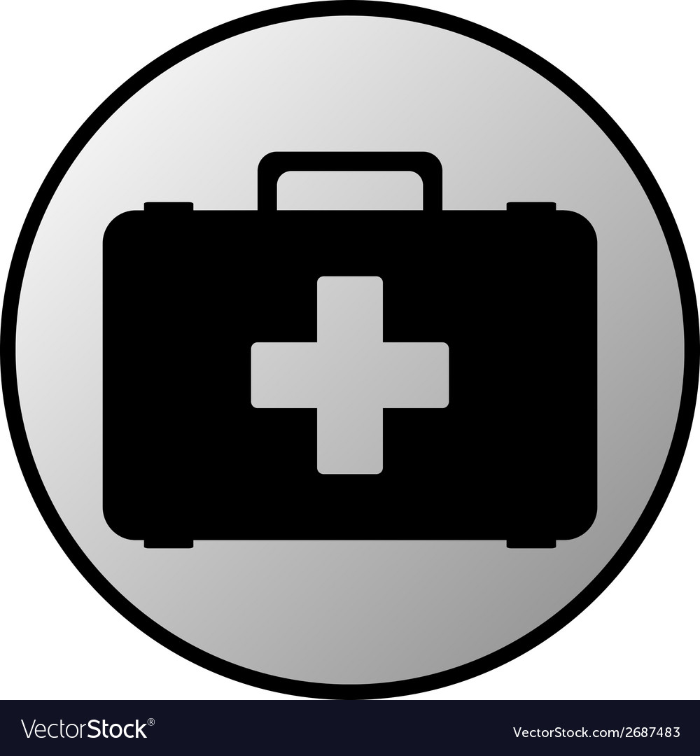 First aid button Royalty Free Vector Image - VectorStock