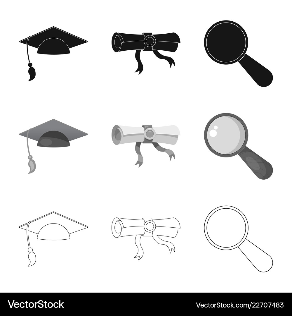 Isolated object of education and learning logo Vector Image