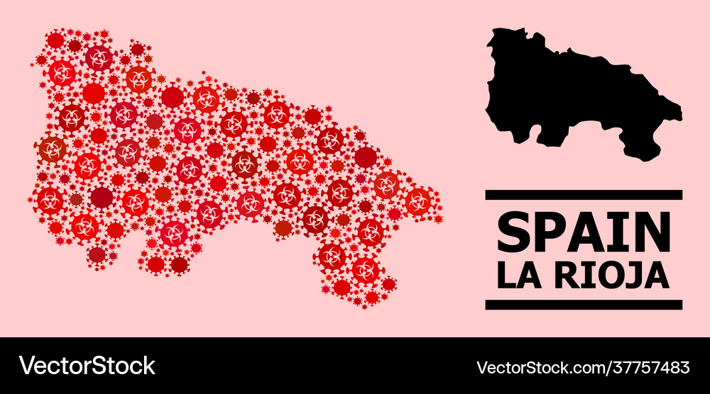 Map la rioja spanish province - collage with Vector Image