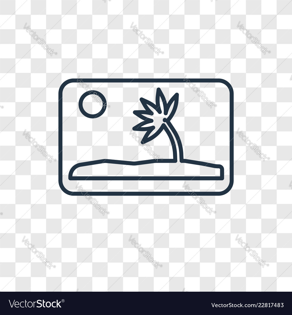 Picture concept linear icon isolated Royalty Free Vector