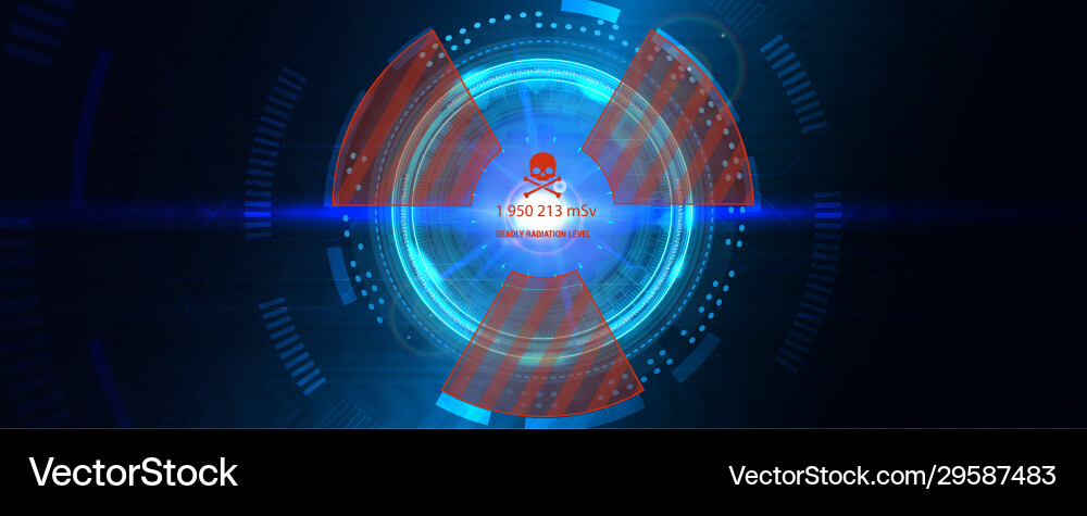 Power reactor with futuristic interface hud Vector Image