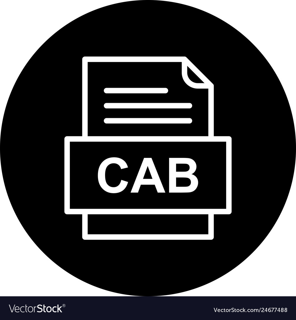 Cab file document icon Royalty Free Vector Image
