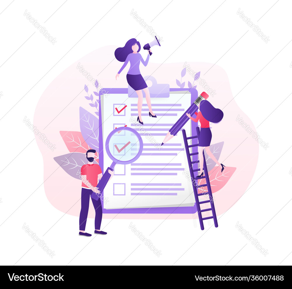 Checklist people great design for any purposes Vector Image