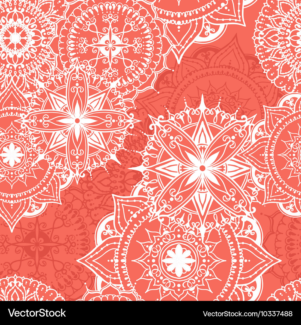 Circular floral ornament template for tattoo Vector Image