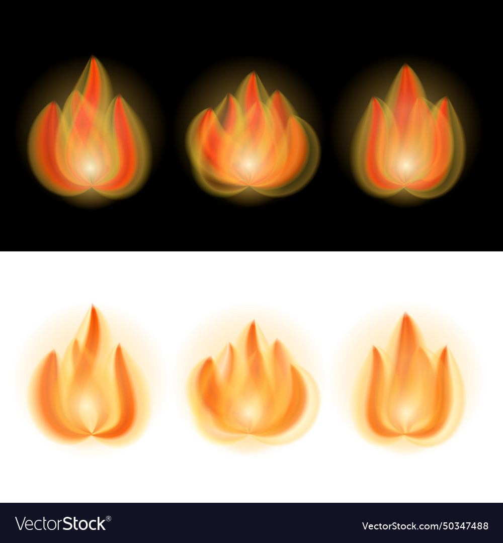 Fire flames Royalty Free Vector Image - VectorStock