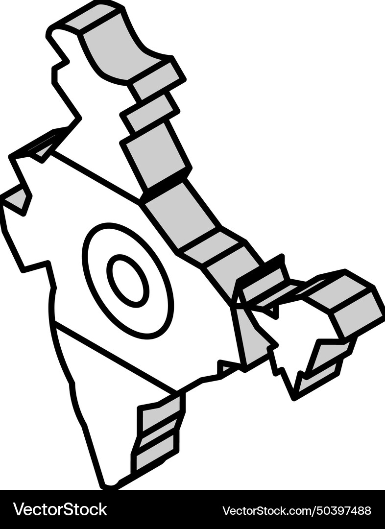 India country map flag isometric icon Royalty Free Vector