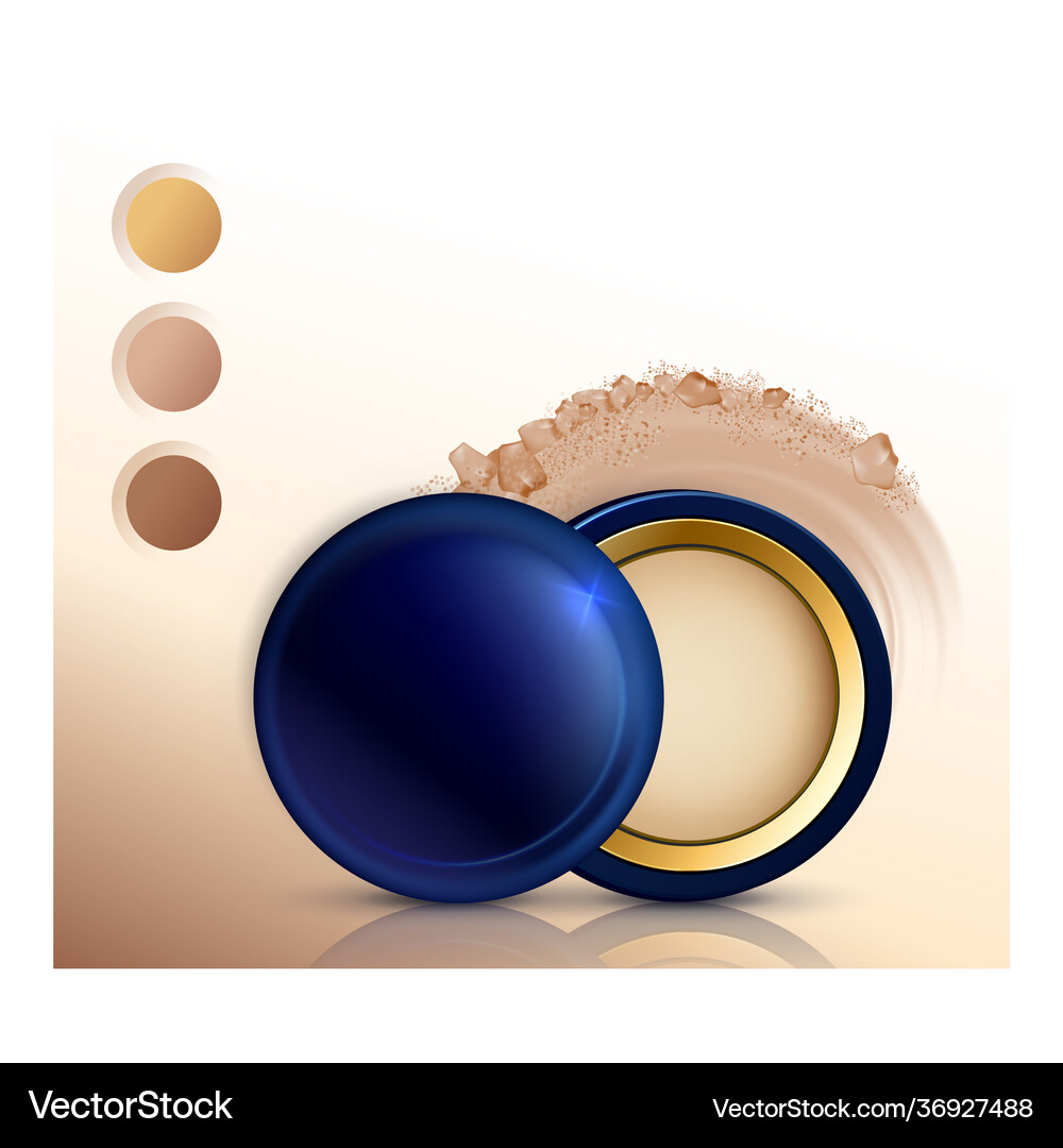 Make-up powder cosmetics promotion poster Vector Image