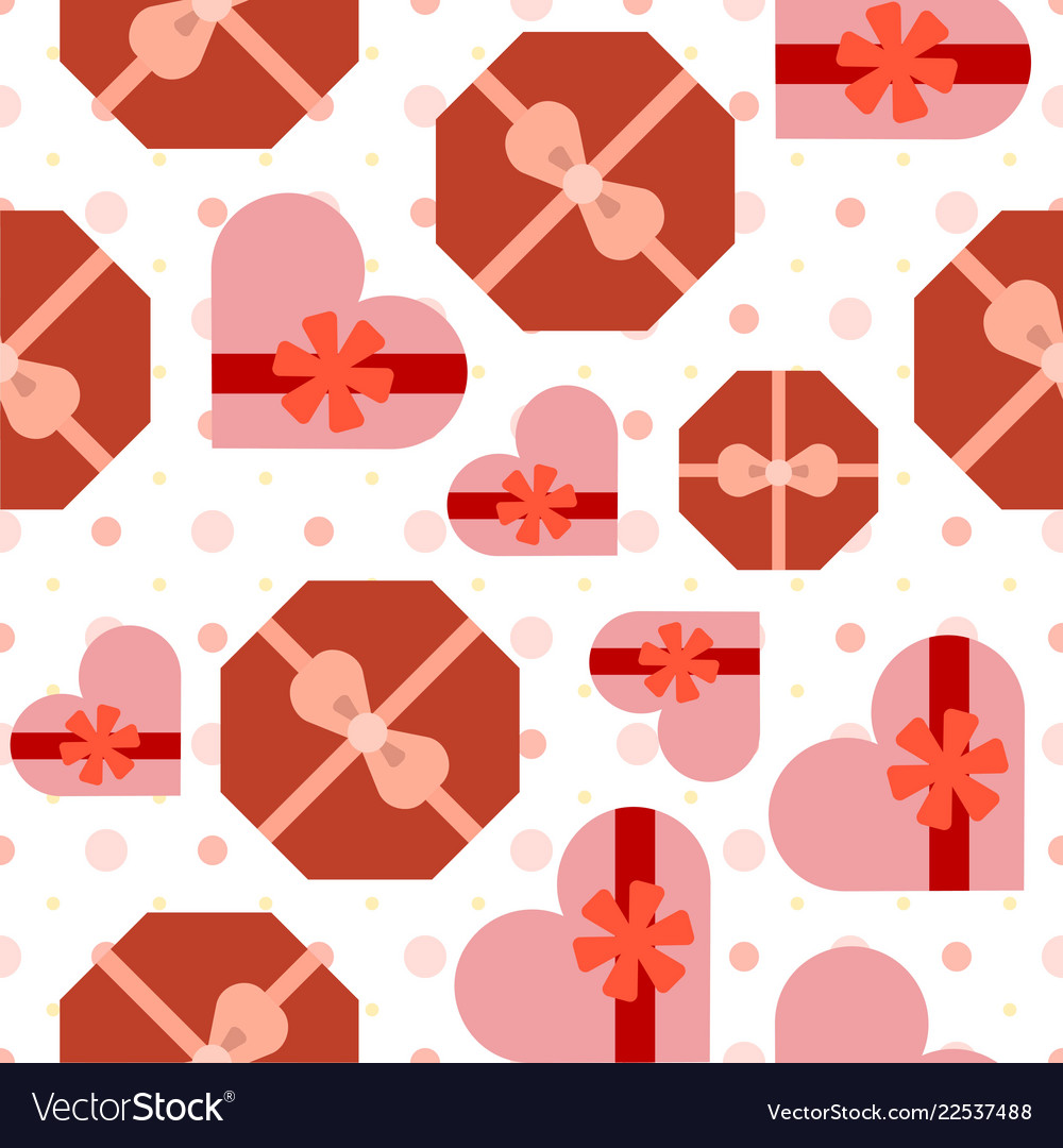 Present gift box seamless pattern suitable Vector Image
