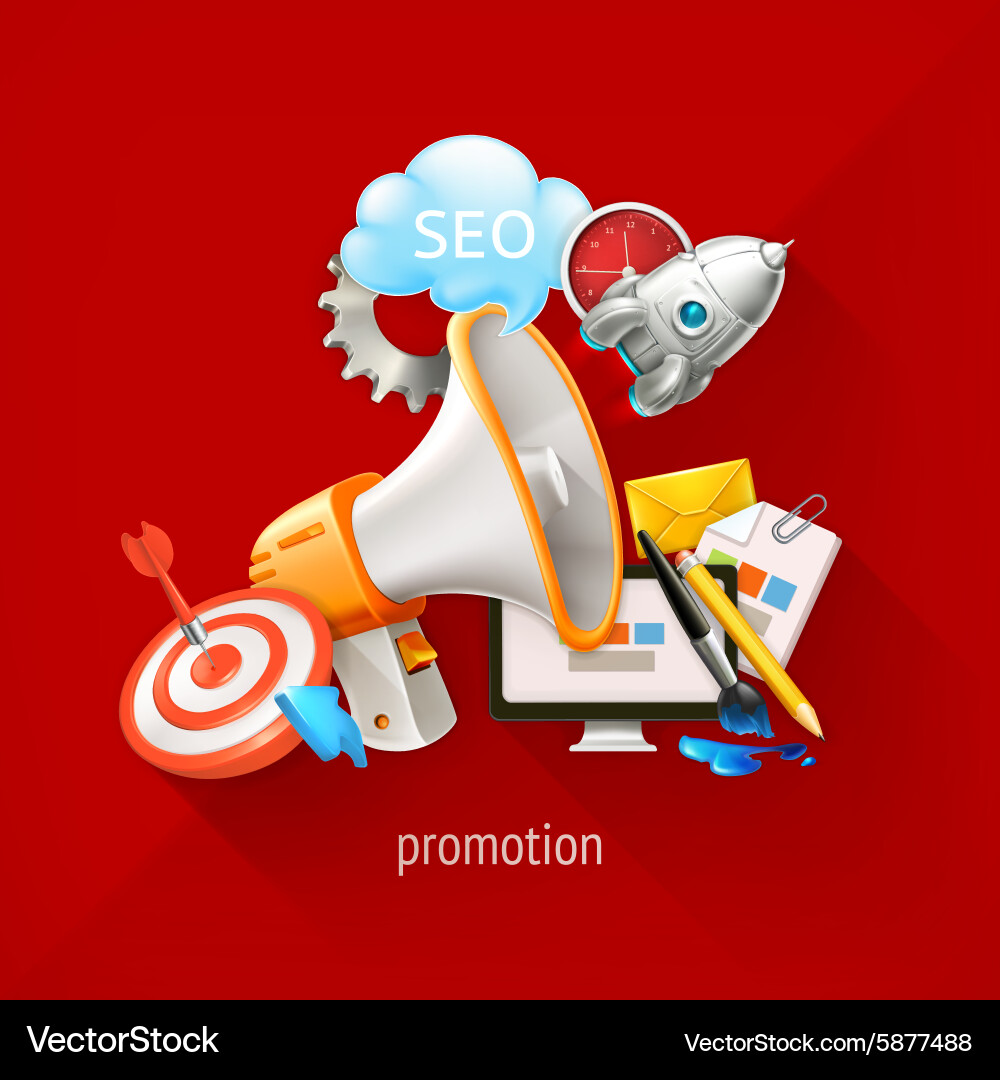 Promotional and marketing technologies Royalty Free Vector
