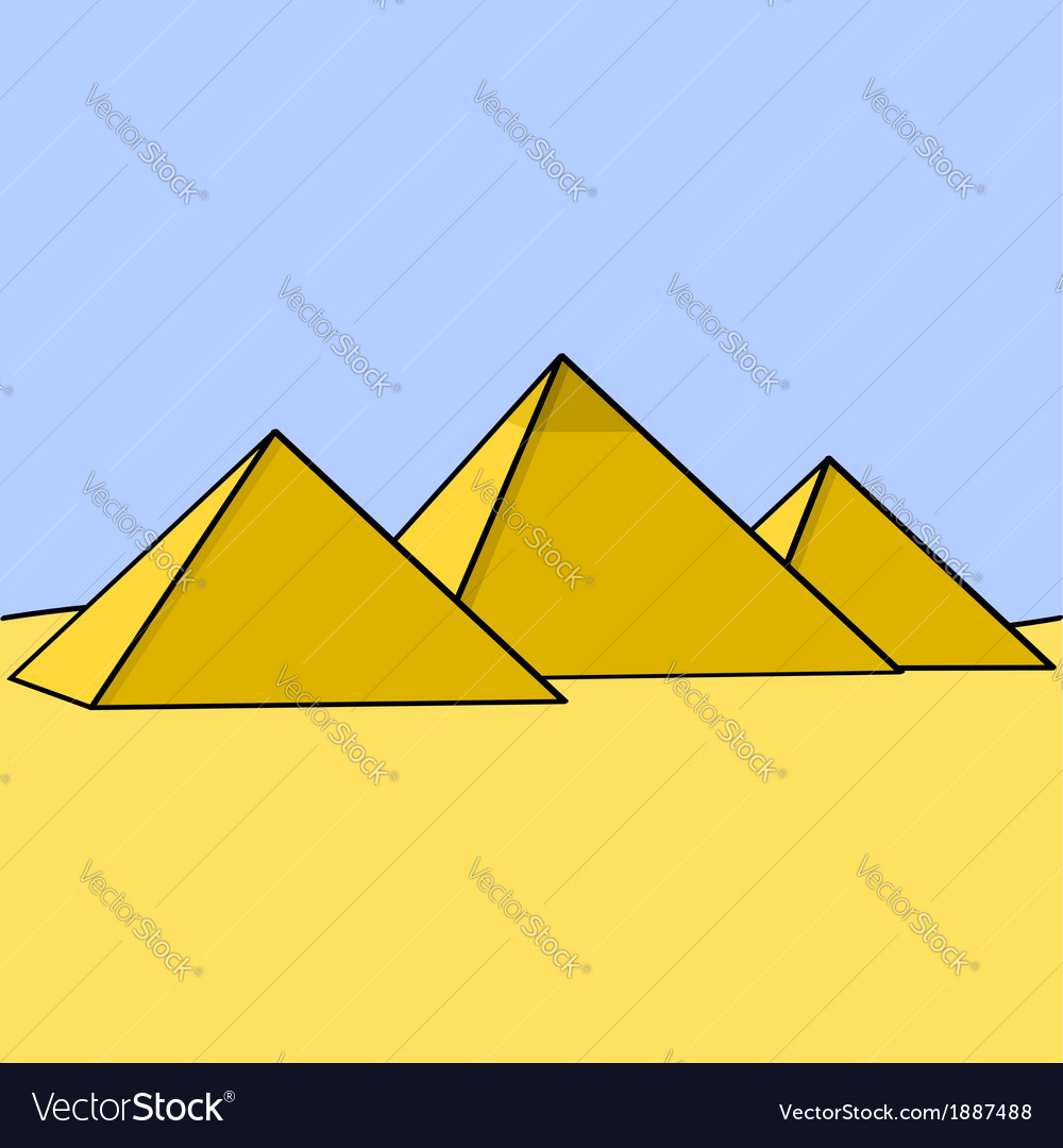 Pyramids Royalty Free Vector Image - VectorStock