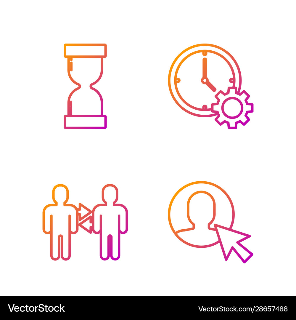 Set line user man in business suit project Vector Image