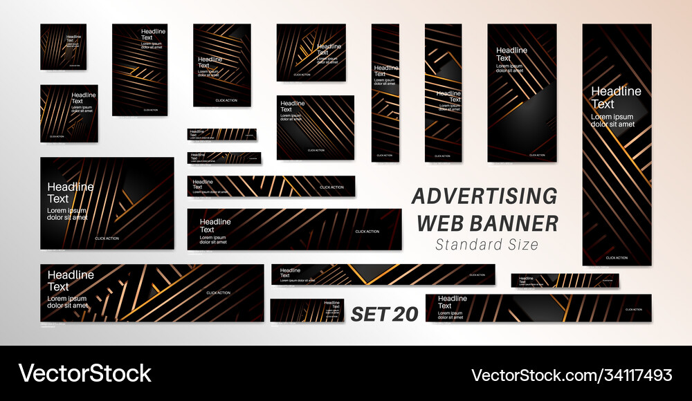 Background advertising banner with standard size Vector Image