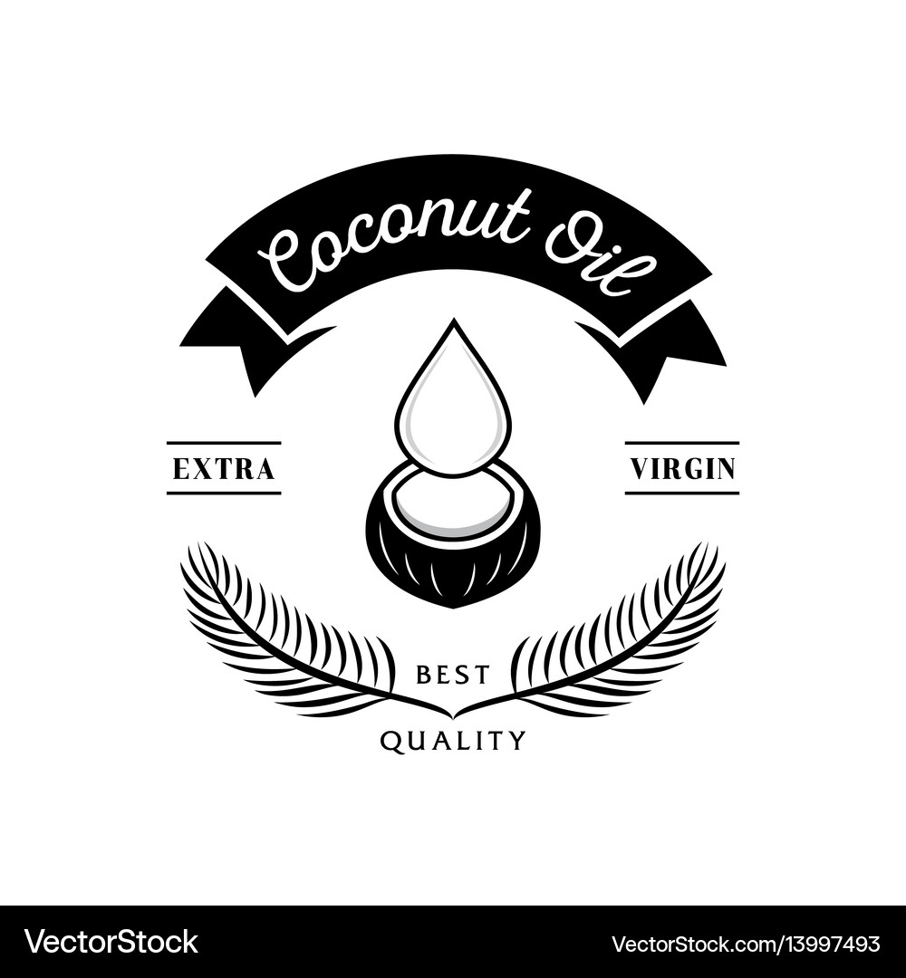 Best quality coconut oil with old Royalty Free Vector Image