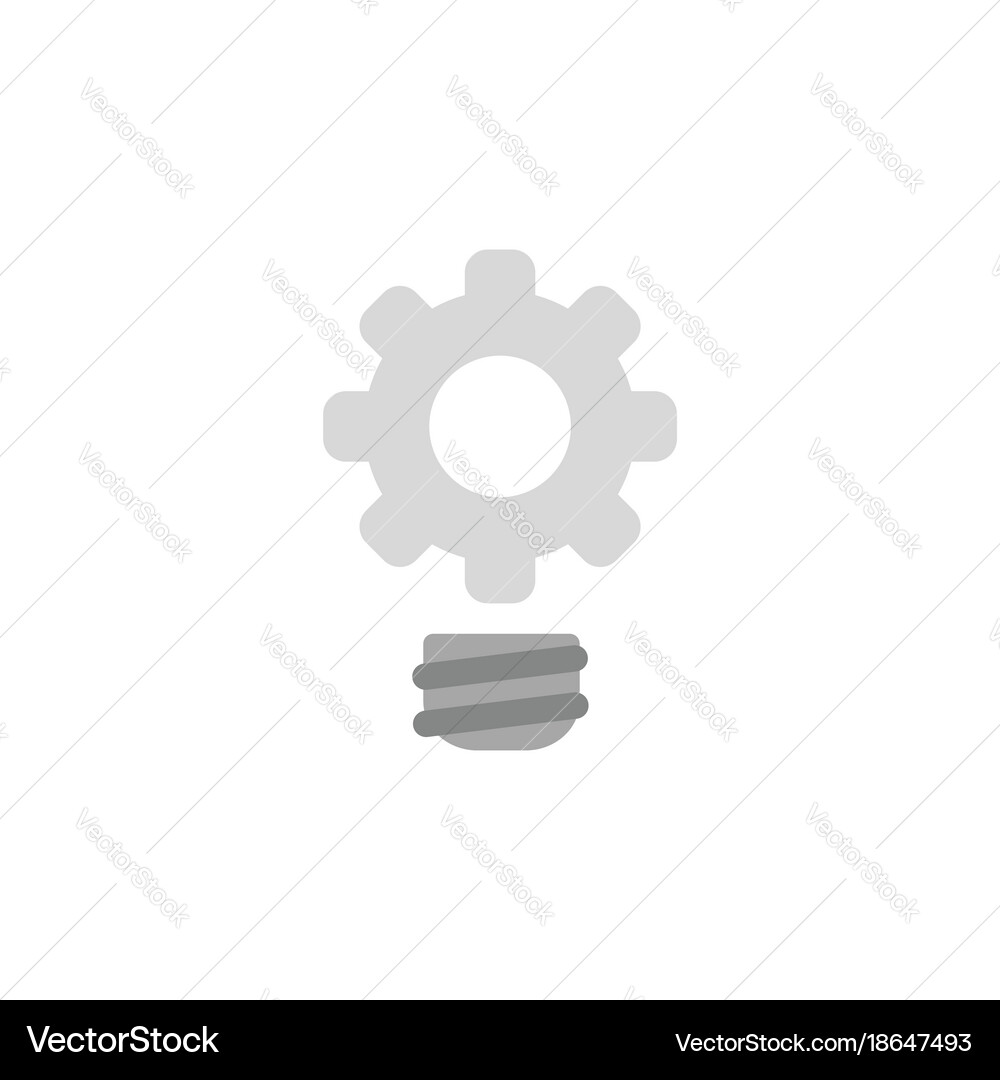 Flat design style concept of gear light bulb Vector Image