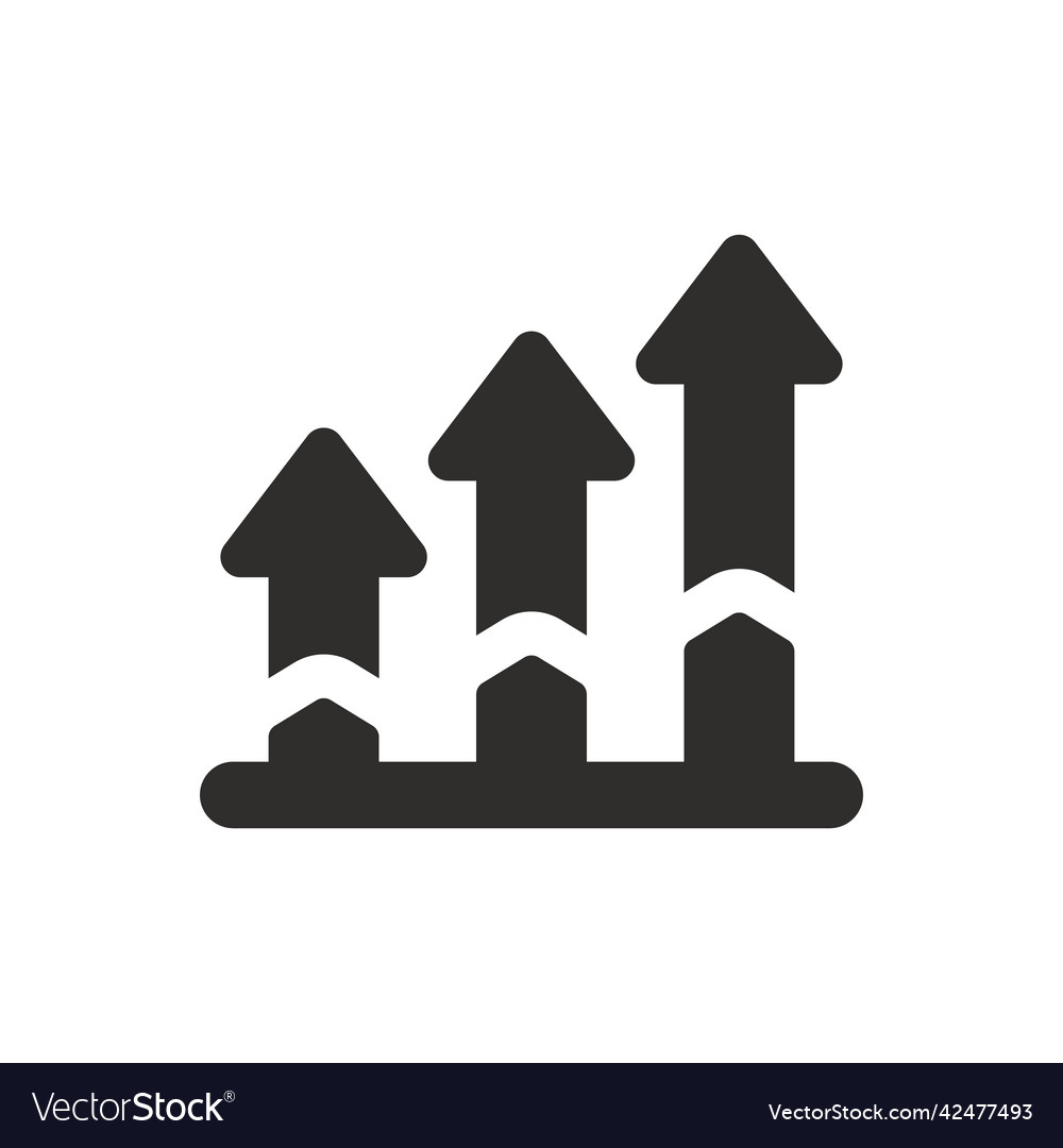 Increase graph icon Royalty Free Vector Image - VectorStock