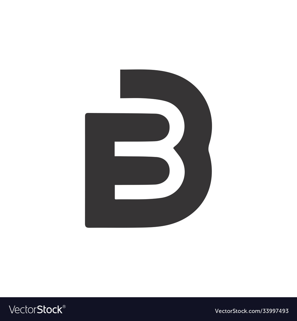 Initial letter bf logo or fb design Royalty Free Vector