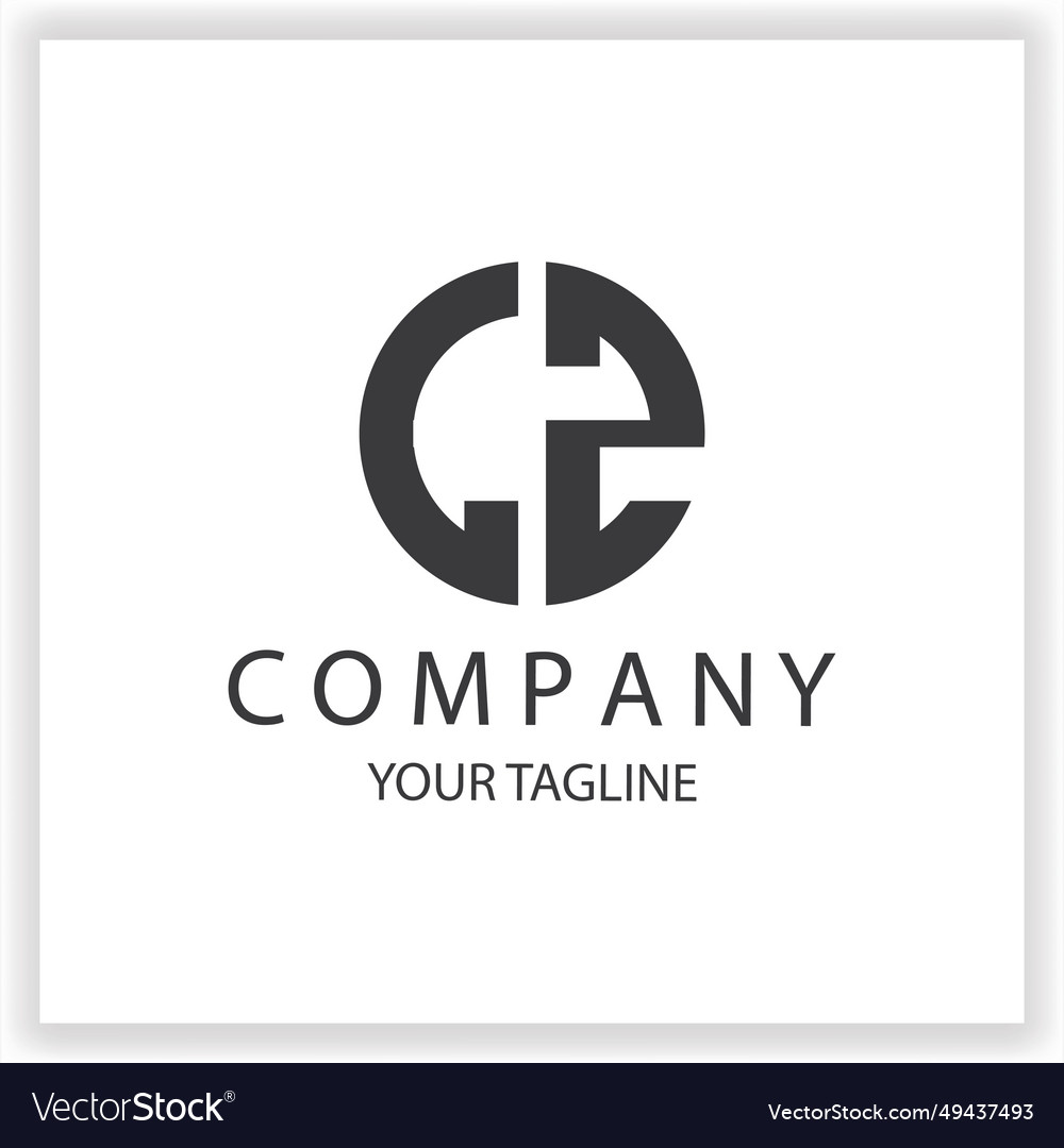 Lz logo monogram simple and modern circle black Vector Image