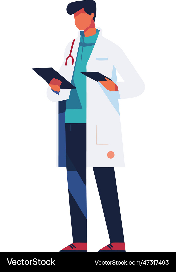Medical professionals in uniform Royalty Free Vector Image