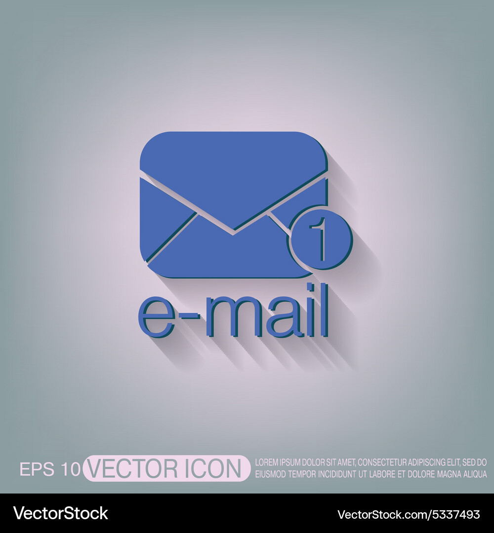 Postal envelope e-mail symbol icon Royalty Free Vector Image