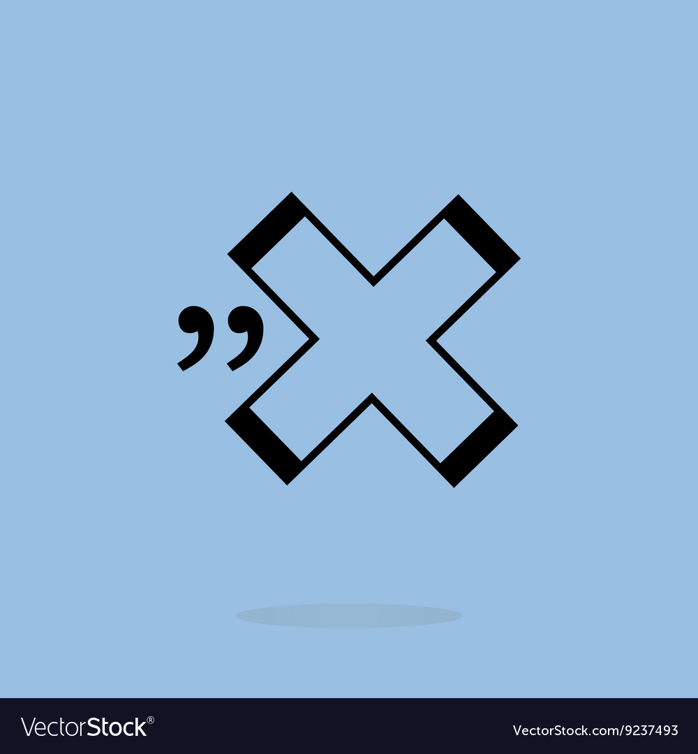 Quote text bubble commas note message Royalty Free Vector