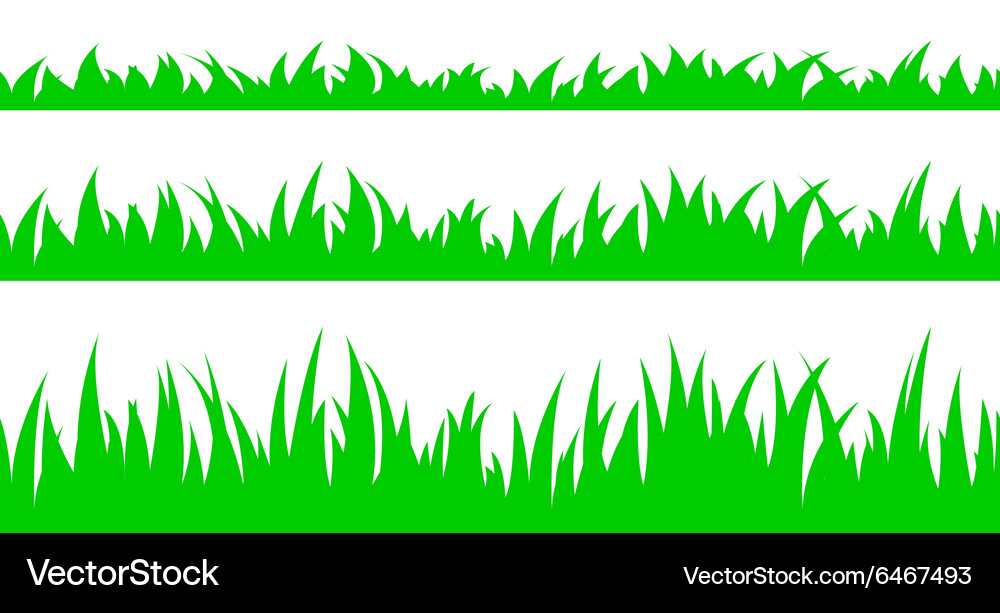 Set of seamless the grass Royalty Free Vector Image
