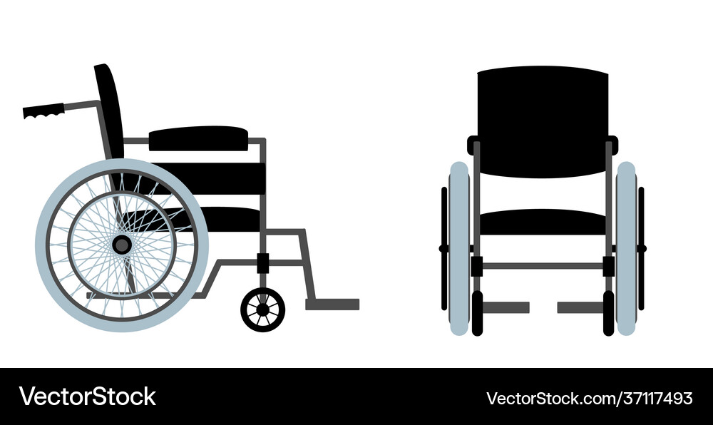Set wheelchair for disabled person Royalty Free Vector Image