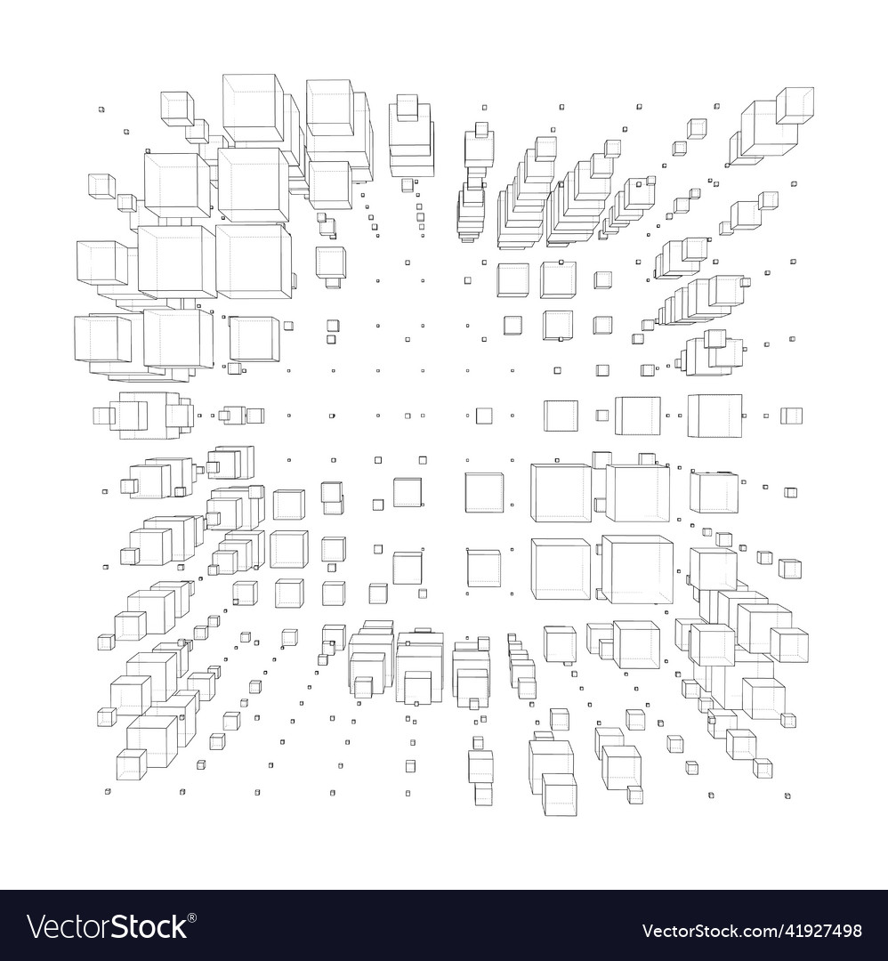 Abstract boxes background Royalty Free Vector Image