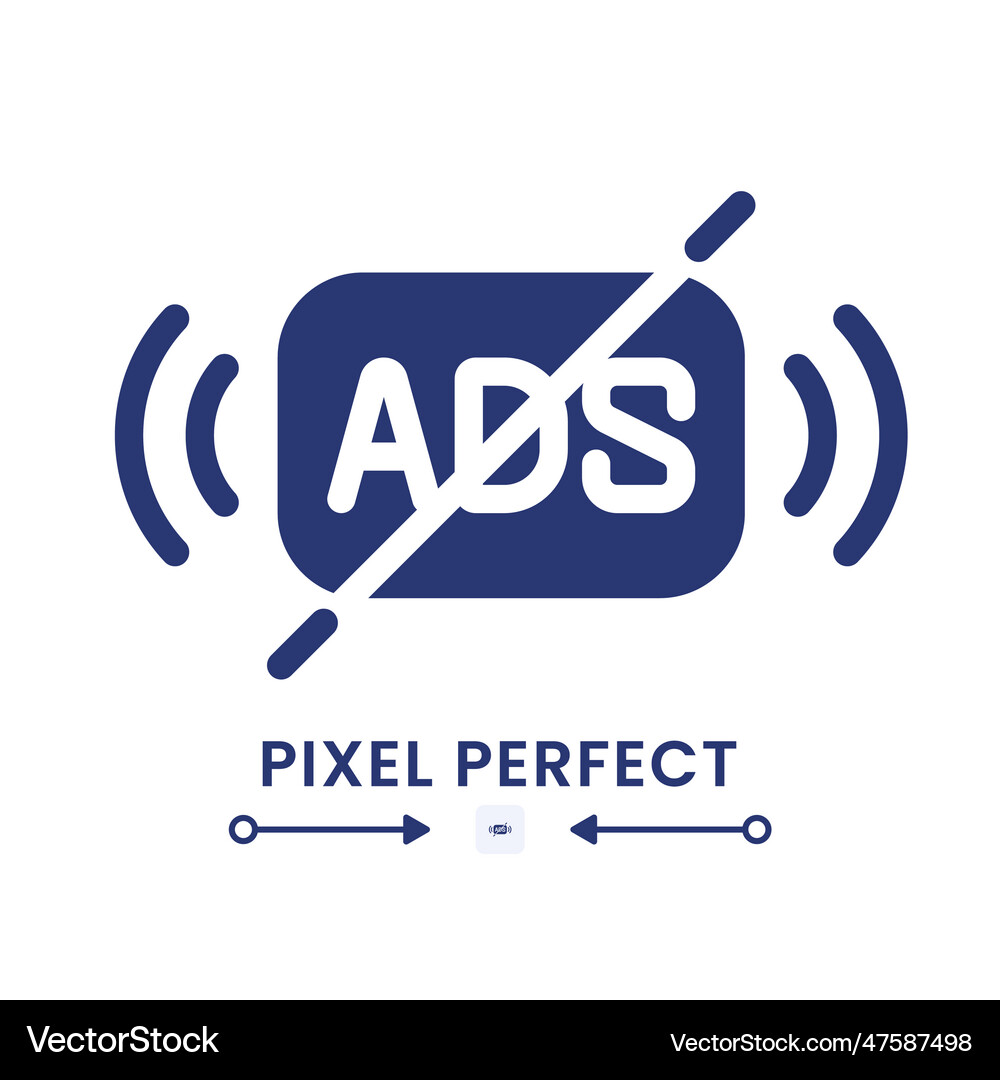 Ad Free Content Black Solid Desktop Icon Vector Image 1226