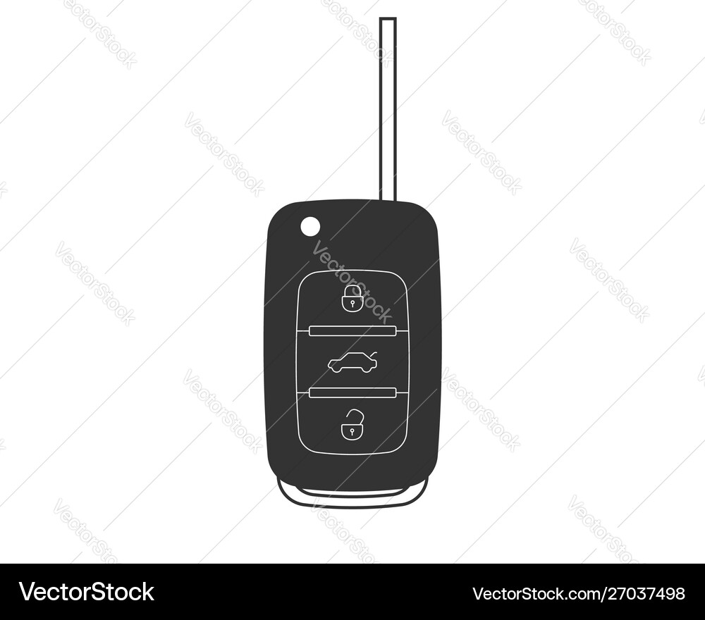 Auto key icon car keys symbol flat design Vector Image