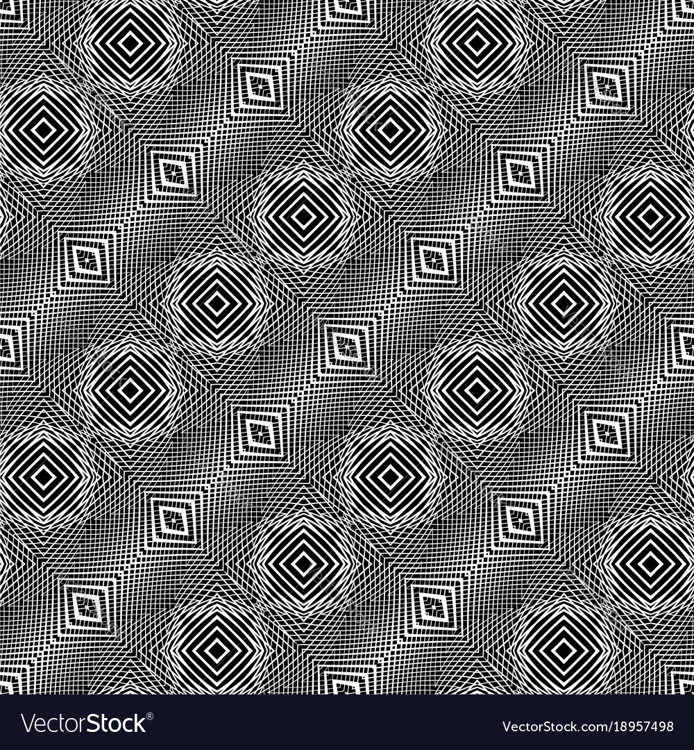 Design Seamless Monochrome Grid Pattern Royalty Free Vector