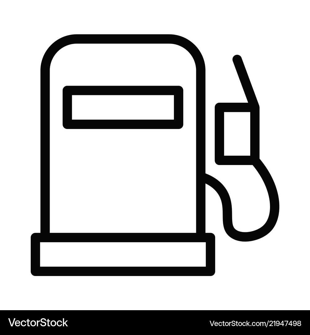 Fuel icon with outline line style Royalty Free Vector Image