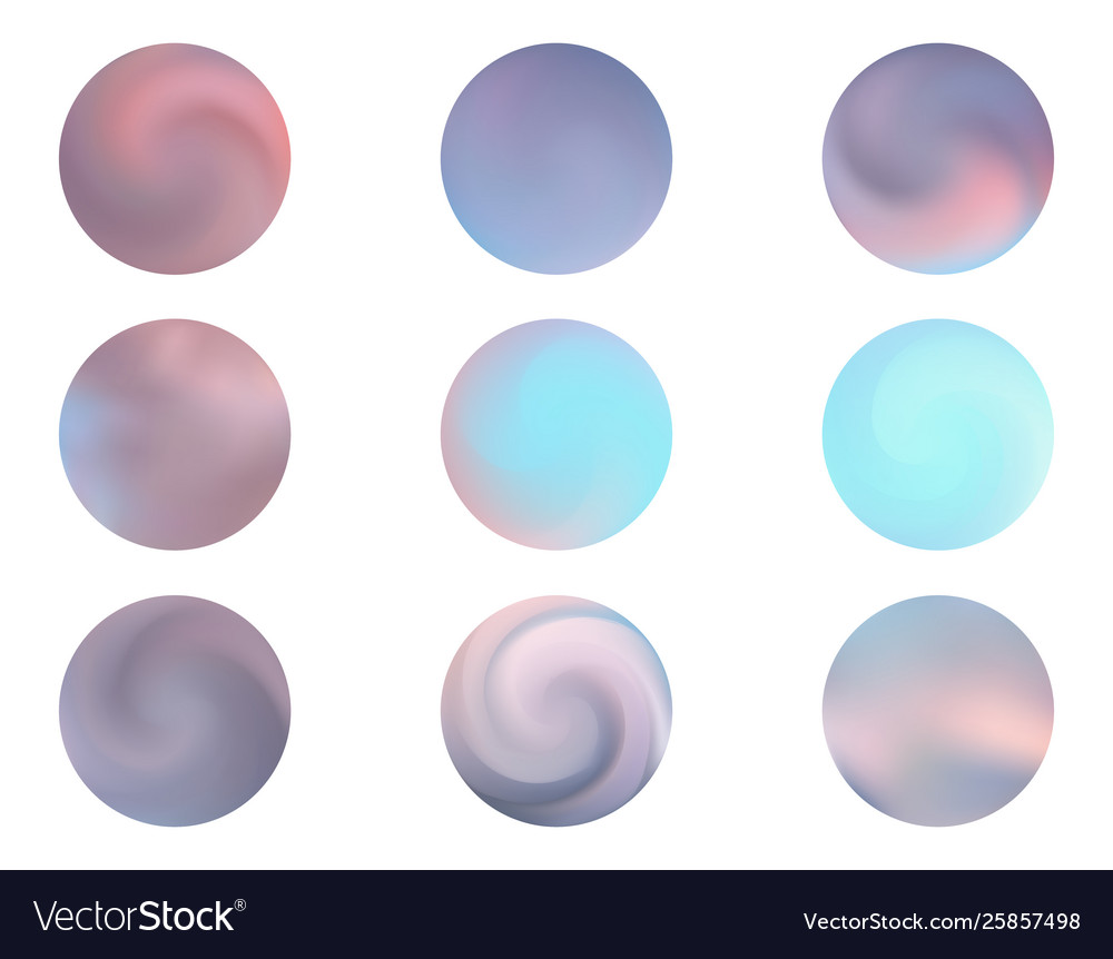 Modern round gradients collection Royalty Free Vector Image
