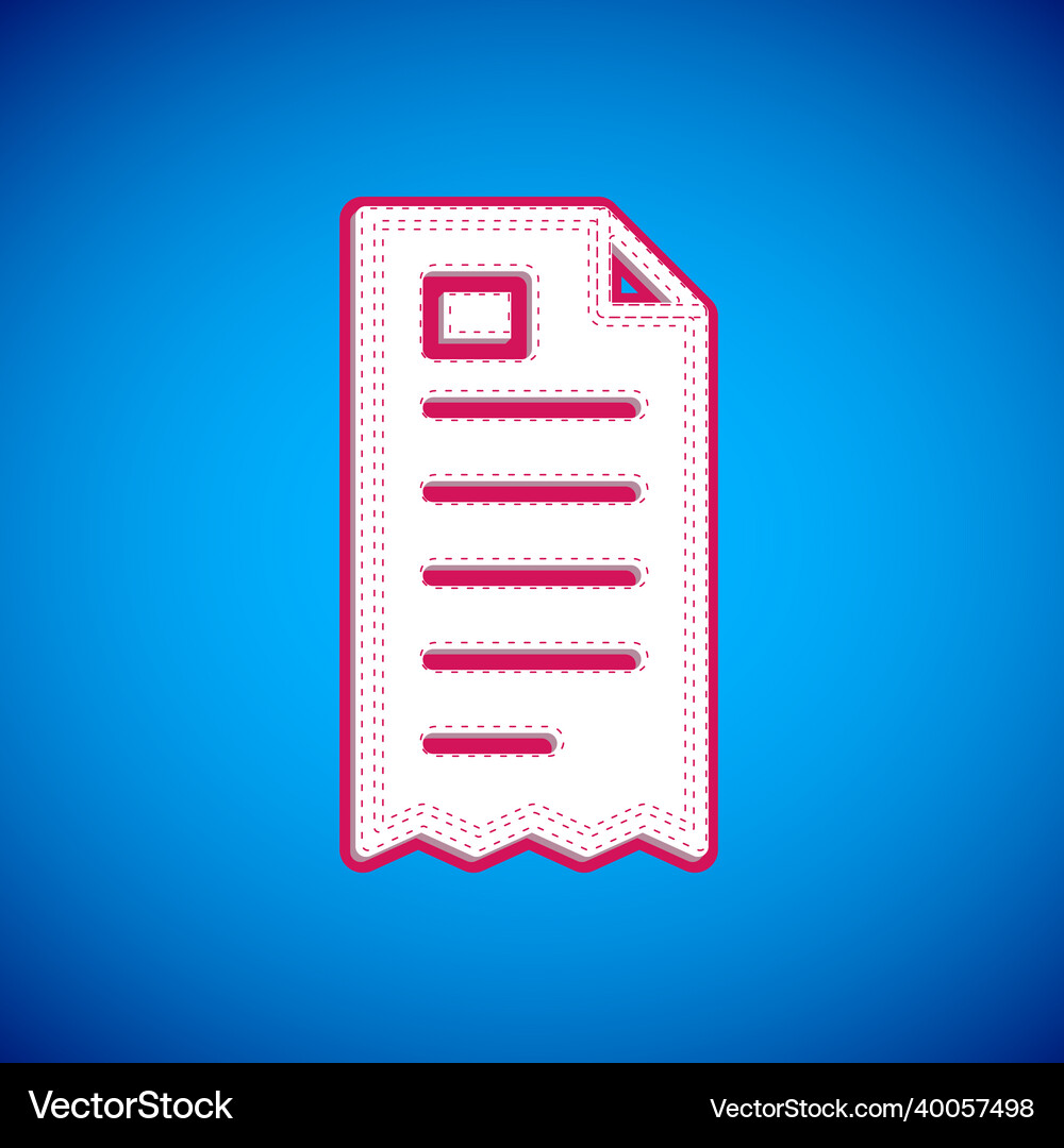 White paper check and financial check icon Vector Image