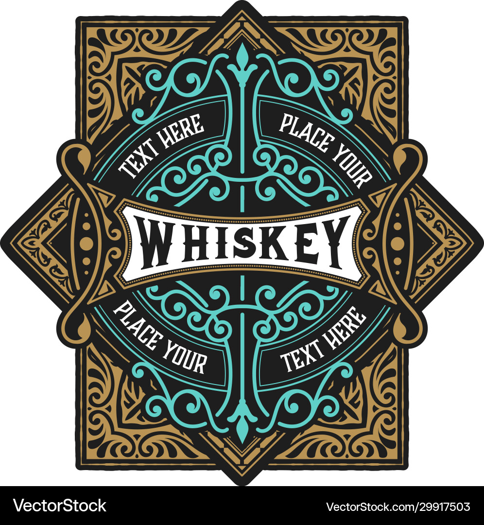 Antique vintage design for packing Royalty Free Vector Image