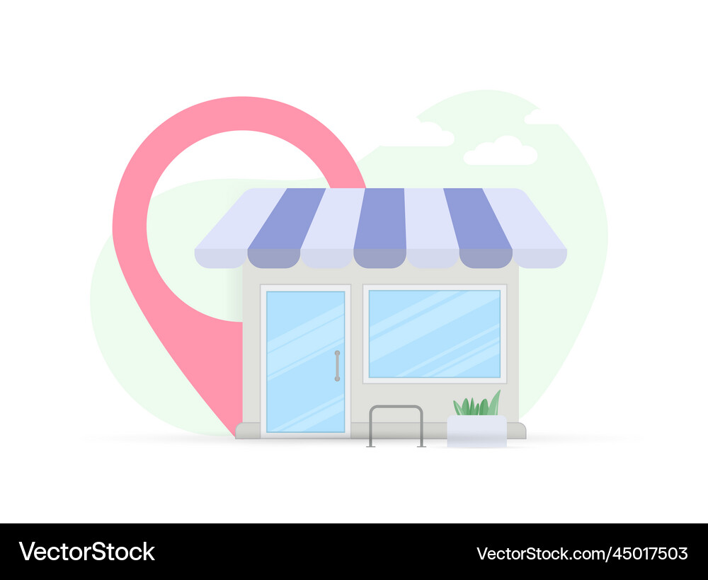 Building house warehouse or offline store Vector Image