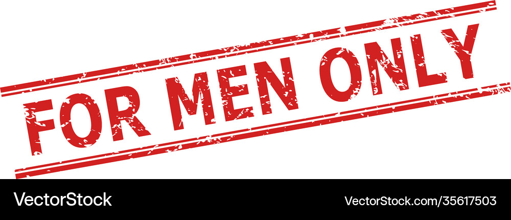 For men only watermark with rubber style Vector Image