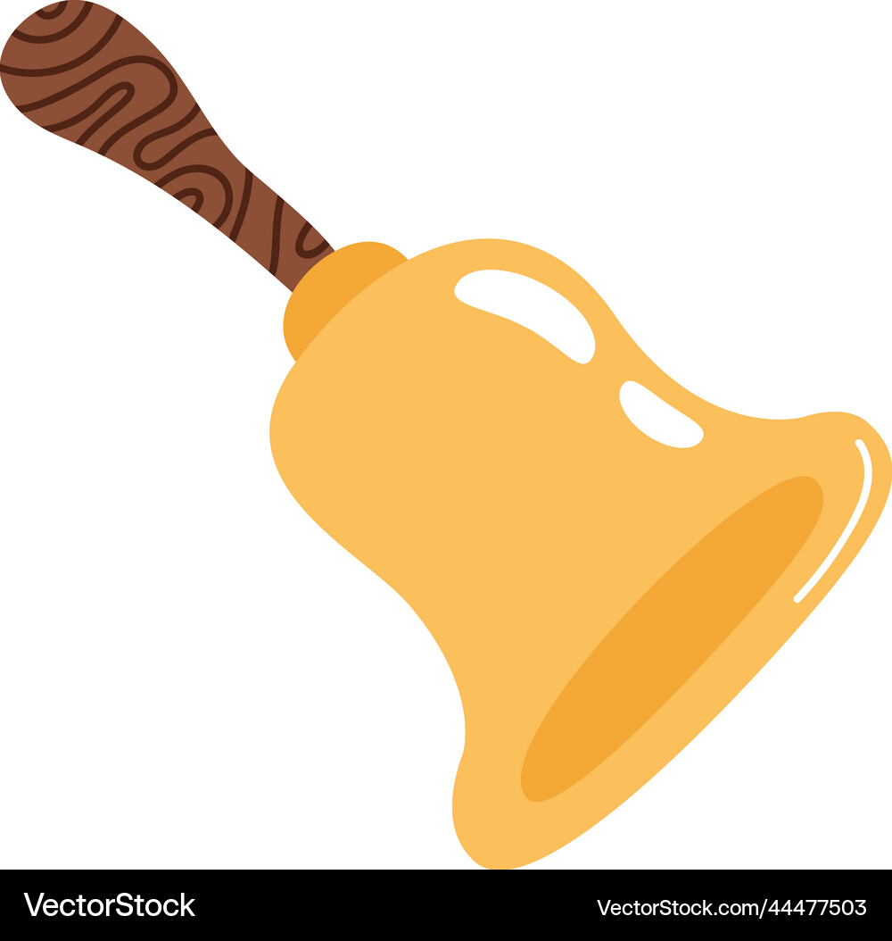 Merry christmas gold bell Royalty Free Vector Image