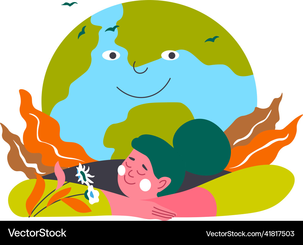 Planet earth nature conservation protection Vector Image