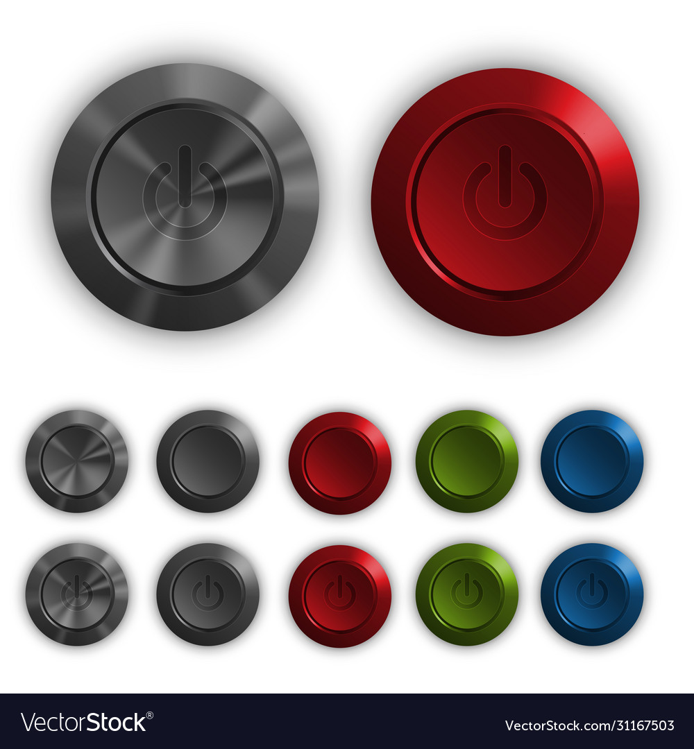 Plastic button set Royalty Free Vector Image - VectorStock
