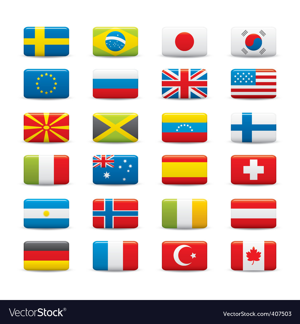 World flags Royalty Free Vector Image - VectorStock
